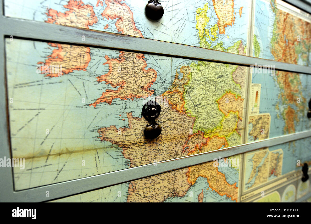 Old europe maps hi-res stock photography and images - Alamy