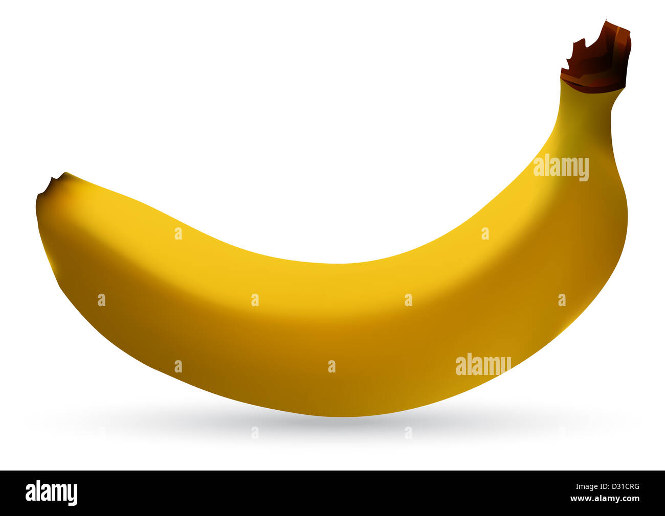 banana against white background, abstract vector art illustration ...
