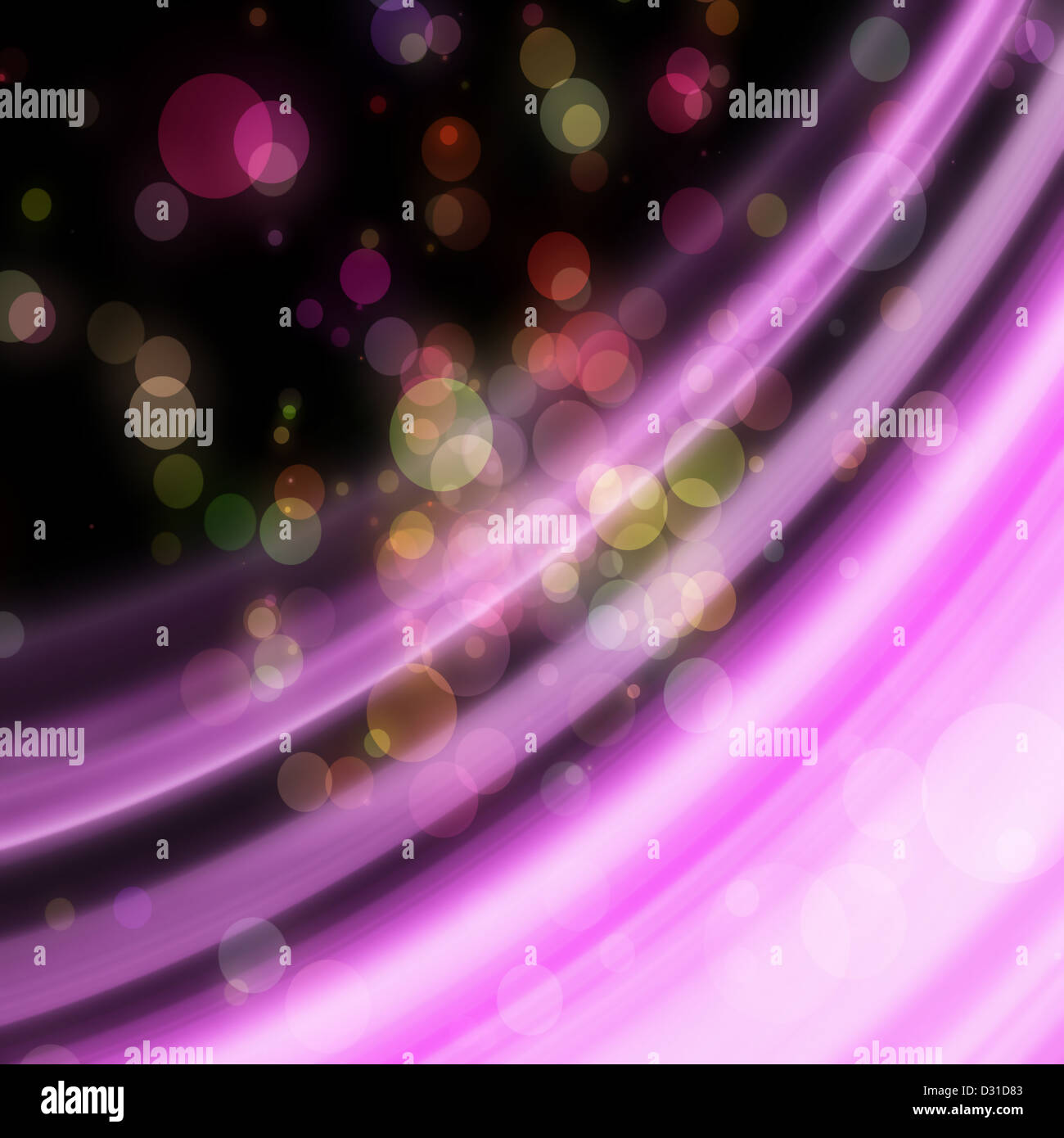 Abstract elegant wave design with bubbles Stock Photo - Alamy