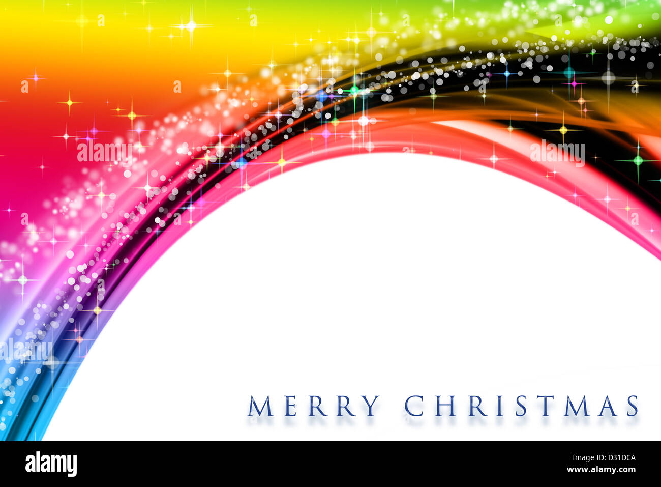 Fantastic Christmas wave design with snowflakes and glowing stars Stock ...