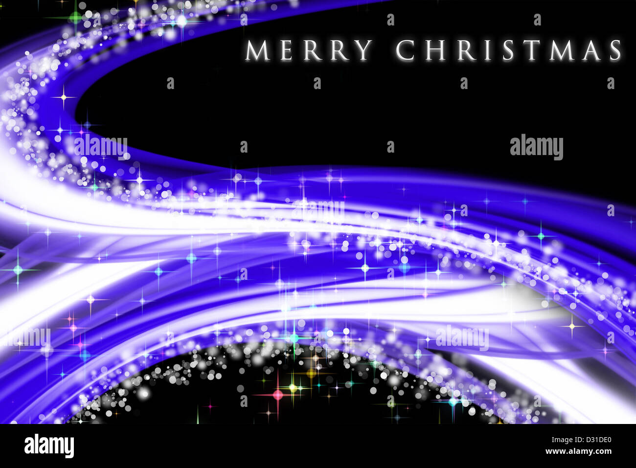 Fantastic Christmas wave design with snowflakes and glowing stars Stock ...