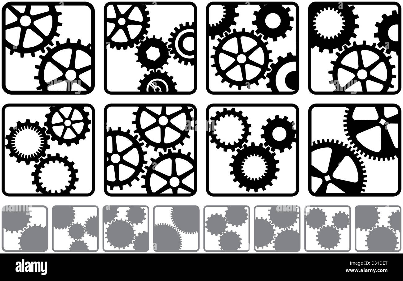 A variety of cog logos Stock Photo - Alamy