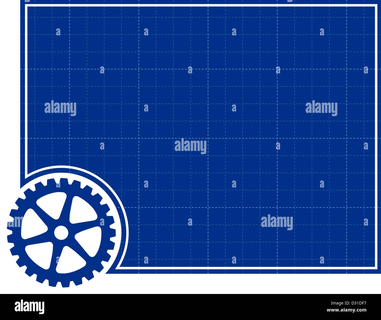 Blueprint cog gear hi-res stock photography and images - Alamy