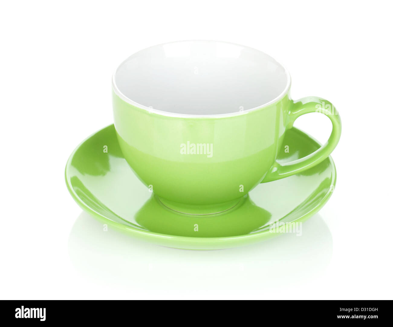 Green coffee cup. Isolated on white background Stock Photo - Alamy
