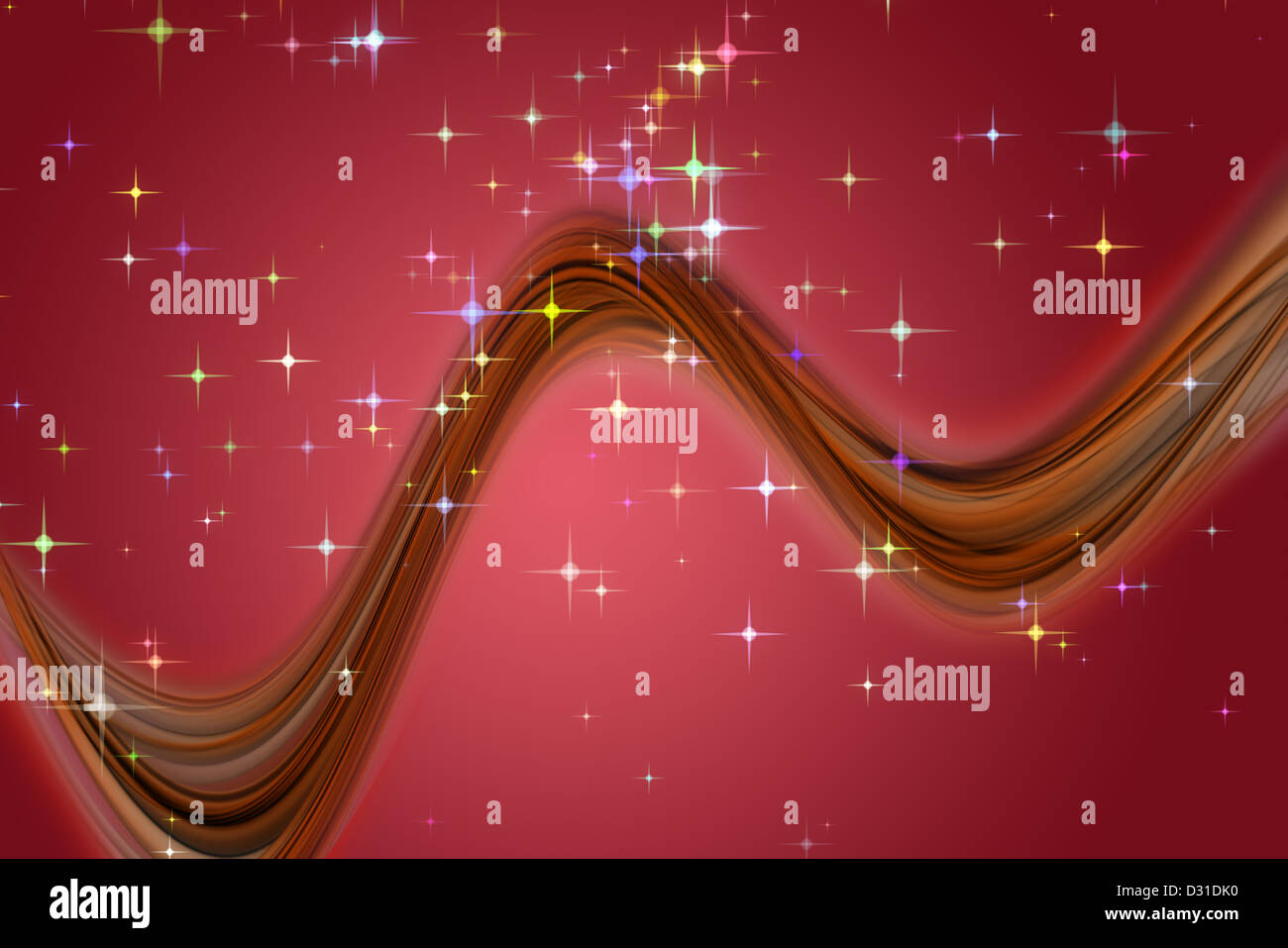 Fantastic Christmas wave design with glowing stars Stock Photo - Alamy