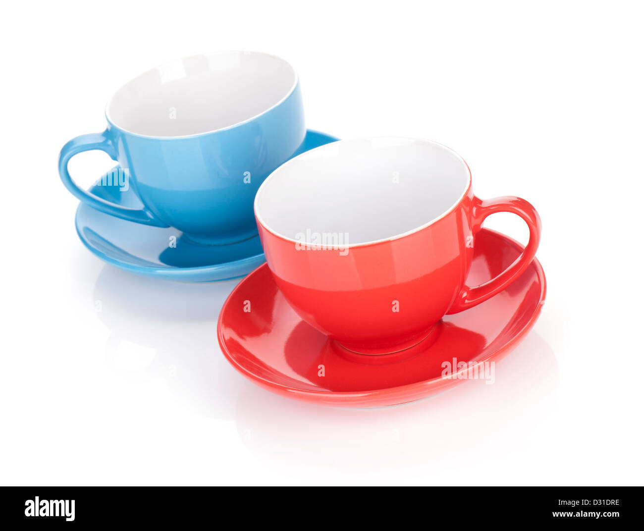 Two tea cups. Isolated on white background Stock Photo - Alamy