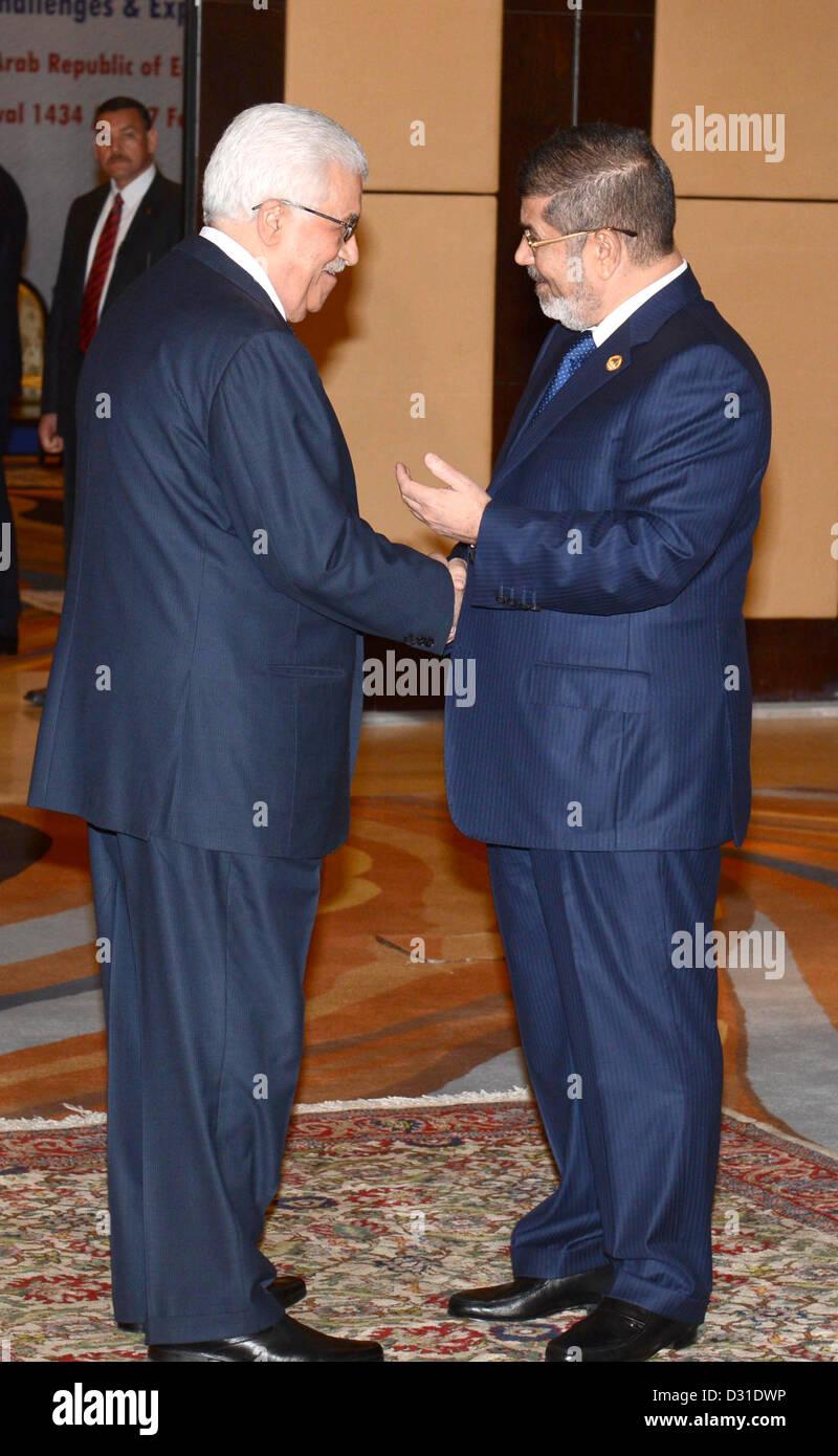 Cairo, Egypt. 6th February 2013. Palestinian President Mahmoud Abbas ...