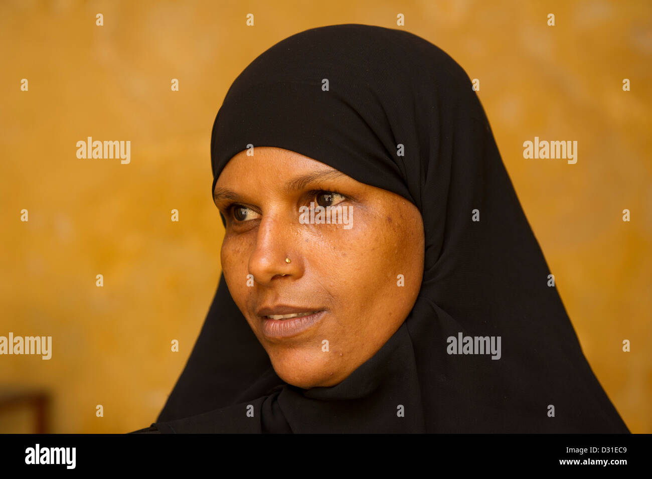 Woman bui bui black veil hi-res stock photography and images - Alamy