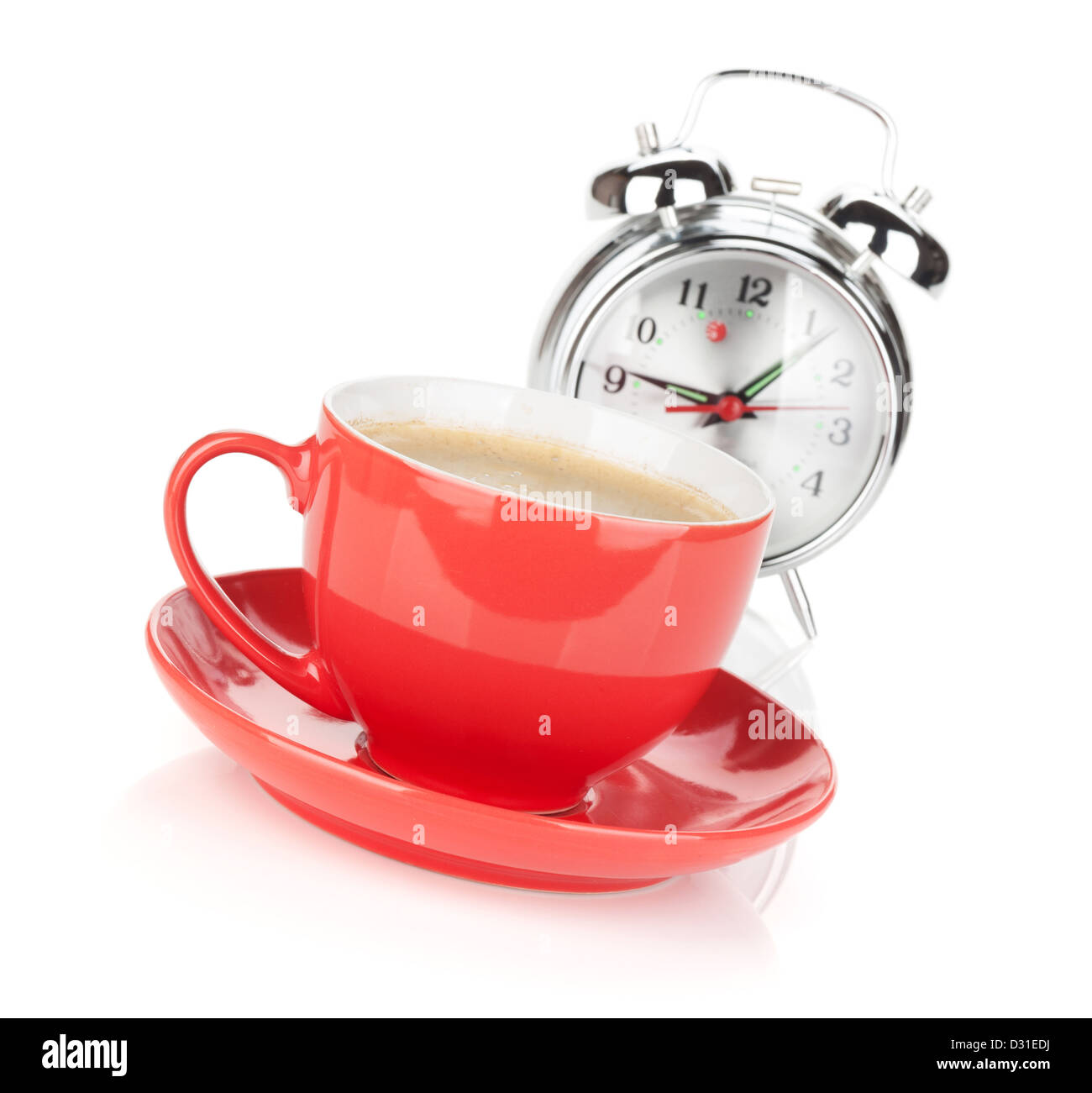 Morning coffee time. Isolated on white background Stock Photo - Alamy