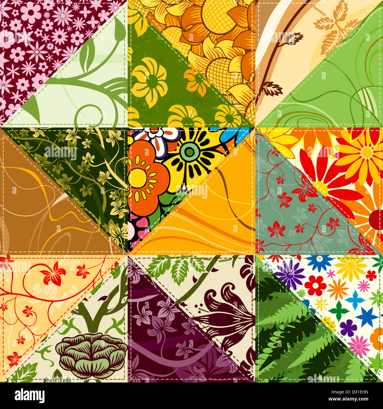 Flower quilt hi-res stock photography and images - Alamy