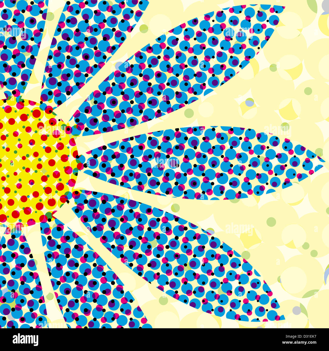 Halftone Flower to add to your designs Stock Photo - Alamy