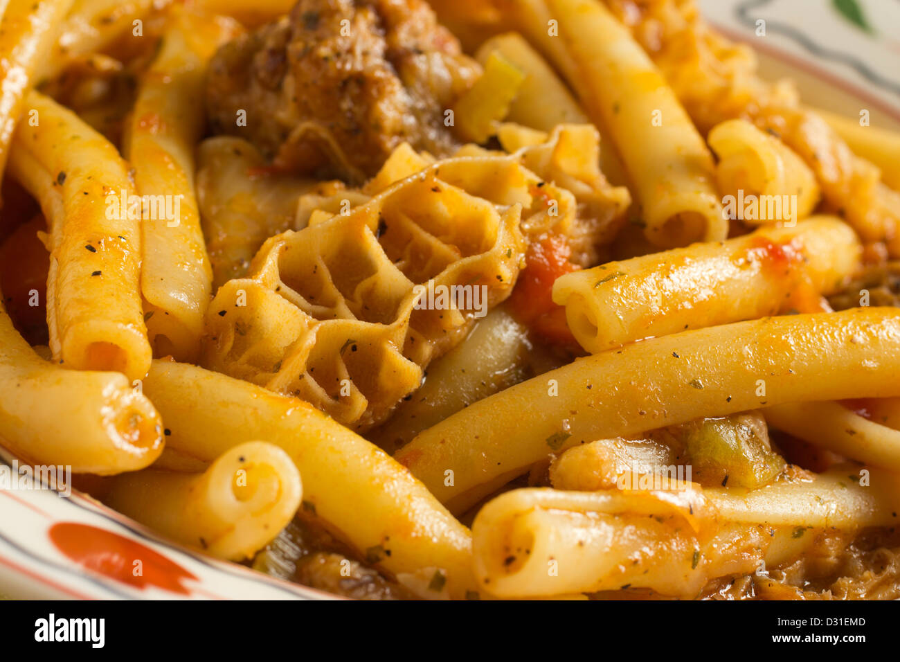 Maccheroni con la Trippa, the Ligurian Classic Stock Photo - Alamy