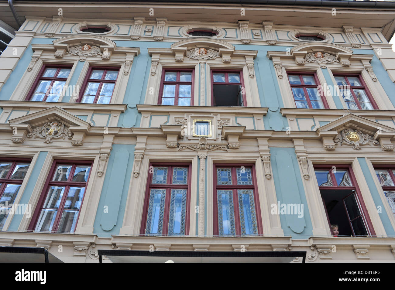 old traditional house in the center of the city Stock Photo - Alamy