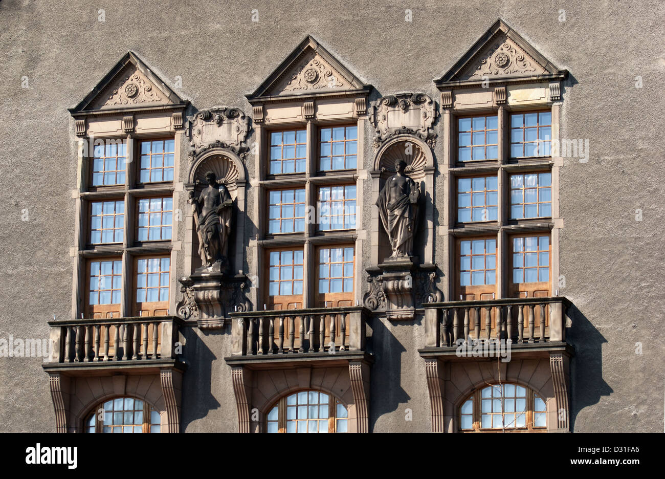 facade assembly hall university in Poznan Stock Photo - Alamy