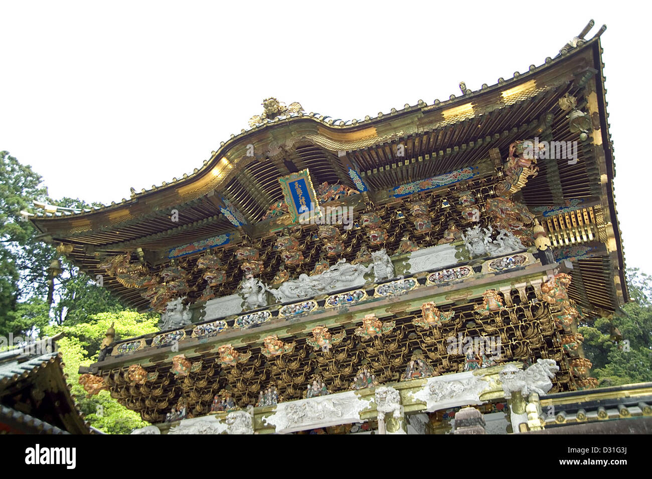 Yomeimon Gate is a lavishly decorated entrance to the Toshogu Shrine in ...