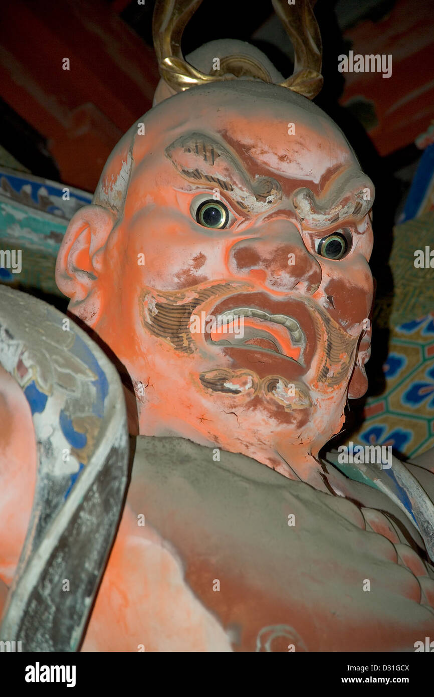 The A-Un (Nio) statues at Toshogu Shrine in Nikko, Japan, stand at the ...