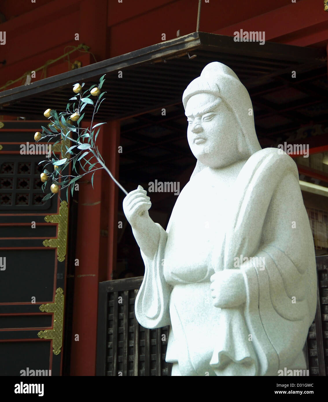 The statue of Daikokuten, a deity of prosperity, is located at ...