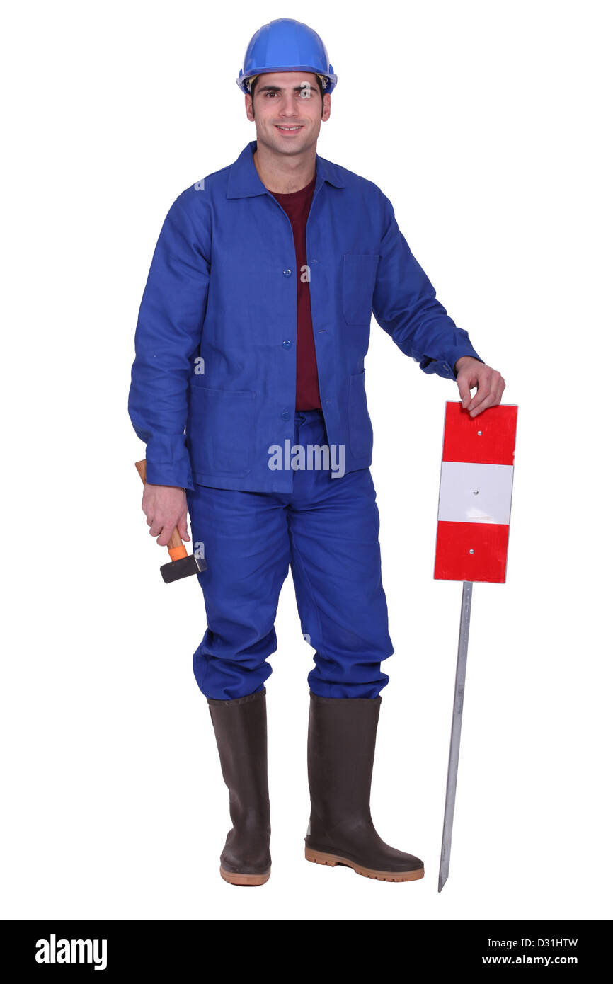 A road worker Stock Photo - Alamy