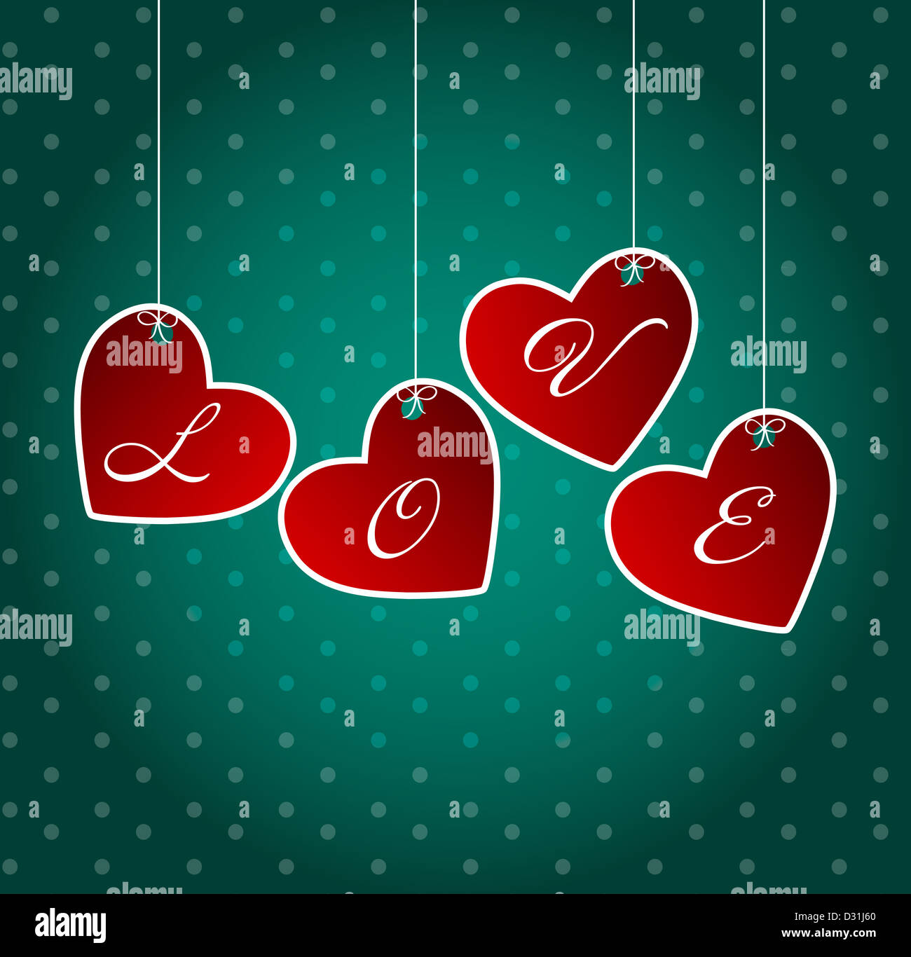 Valentines day heart backgroung, vector illustration Stock Photo - Alamy
