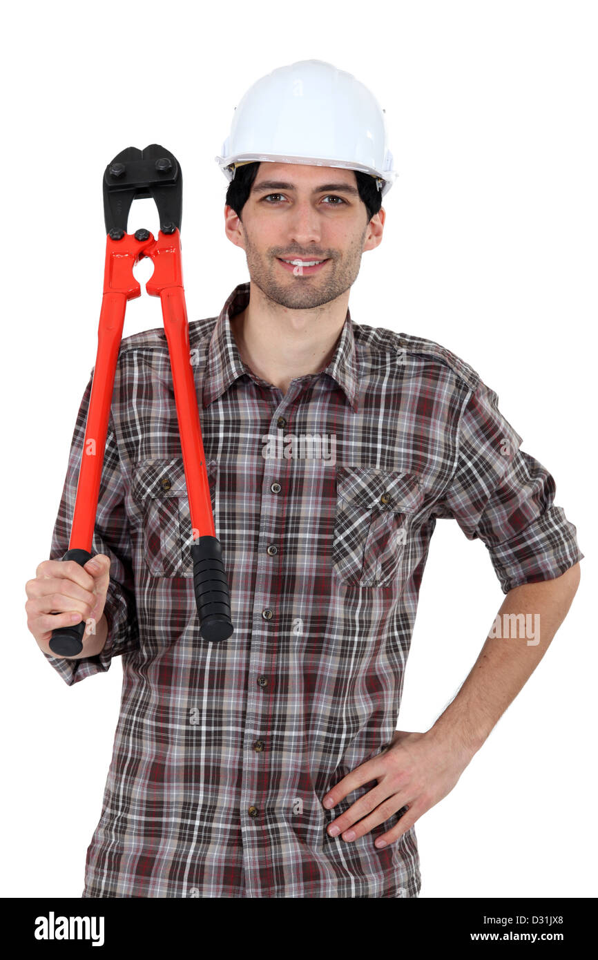 Workers with tongs Stock Photo - Alamy