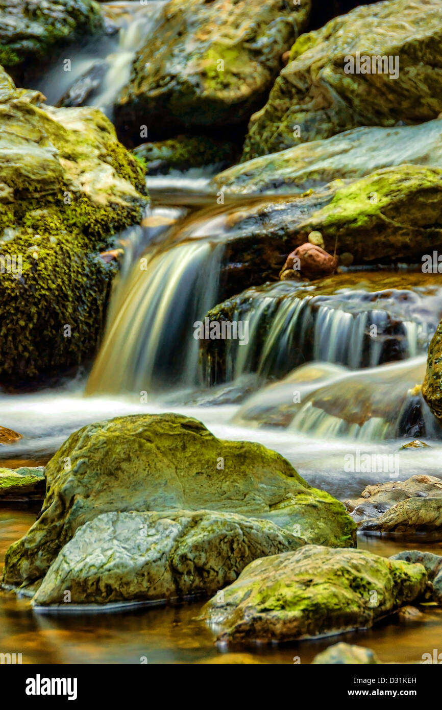 A close up of waterfall in Powerscourt, Ireland Stock Photo - Alamy