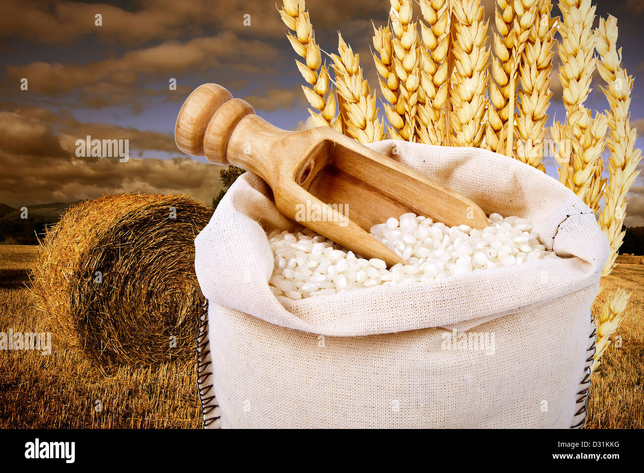 natural rice bag Stock Photo - Alamy