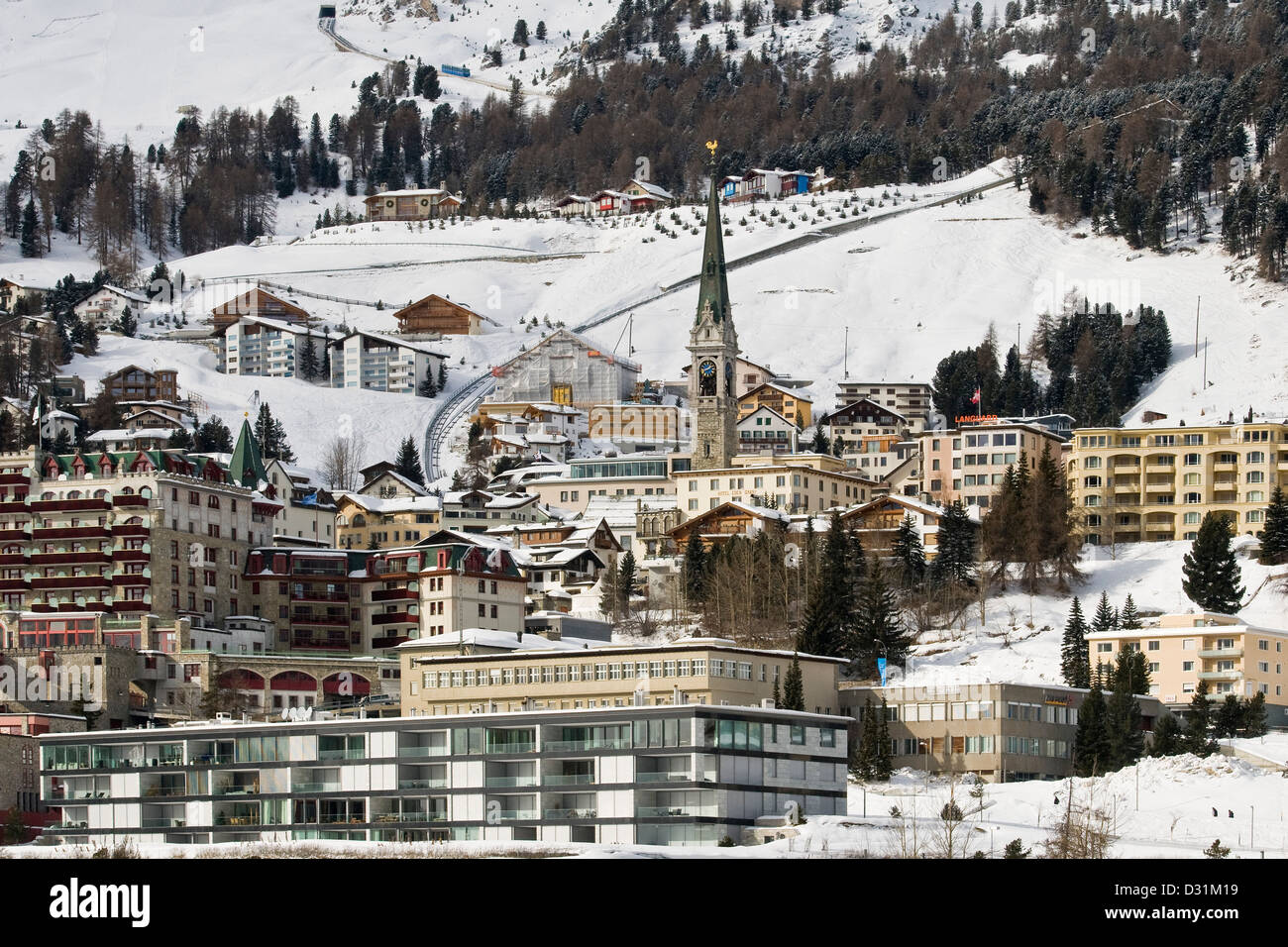 Switzerland, St. Moritz, landscape Stock Photo - Alamy