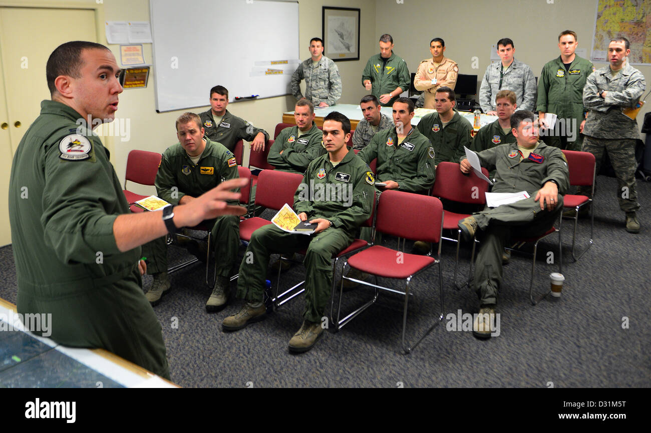 Military pilot mission brief Stock Photo - Alamy