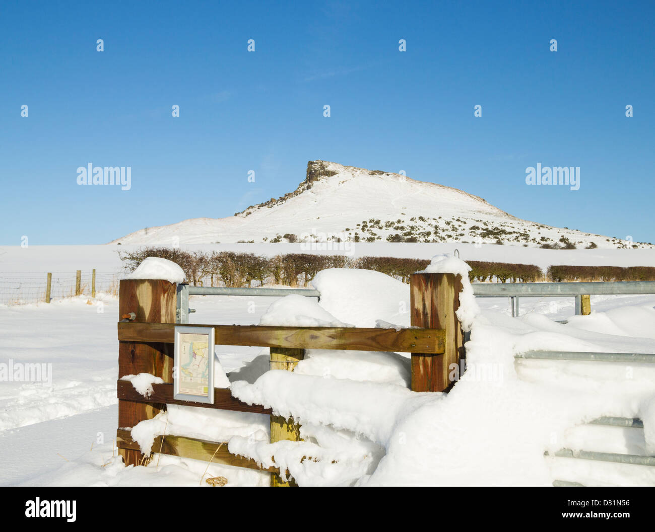 Roseberry Topping in winter. North Yorkshire, England, UK Stock Photo ...