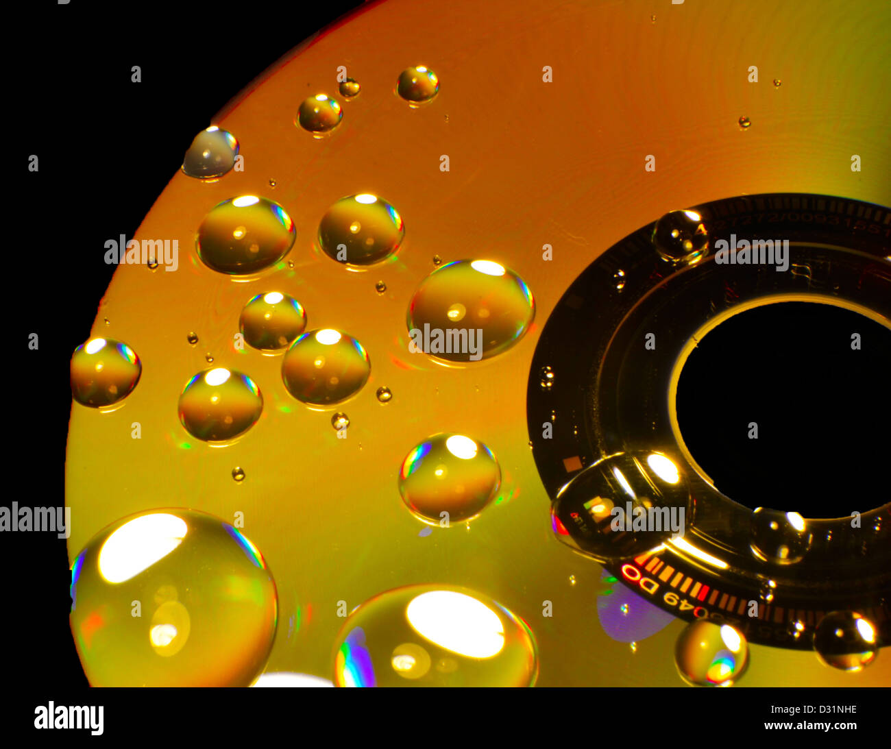 cd dvd waterdrops Stock Photo - Alamy