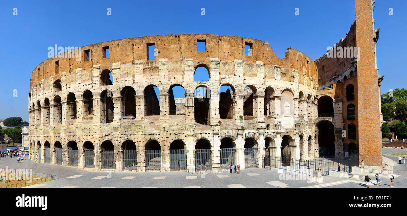 Panoramic view of the Colosseum, Rome, Italy Stock Photo - Alamy