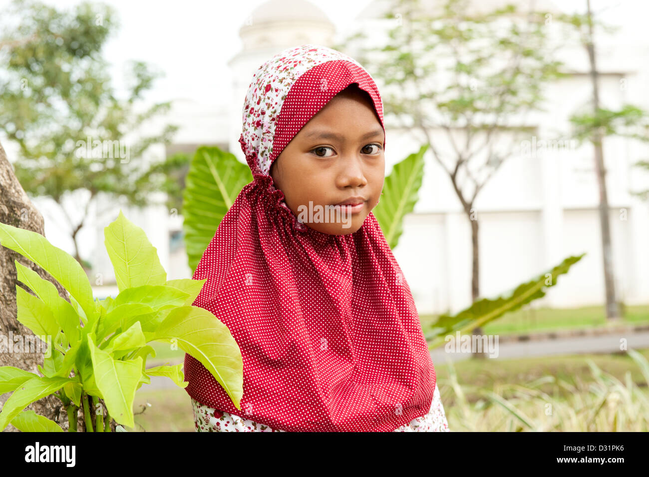 Outdoor portrait of Muslim child Stock Photo - Alamy