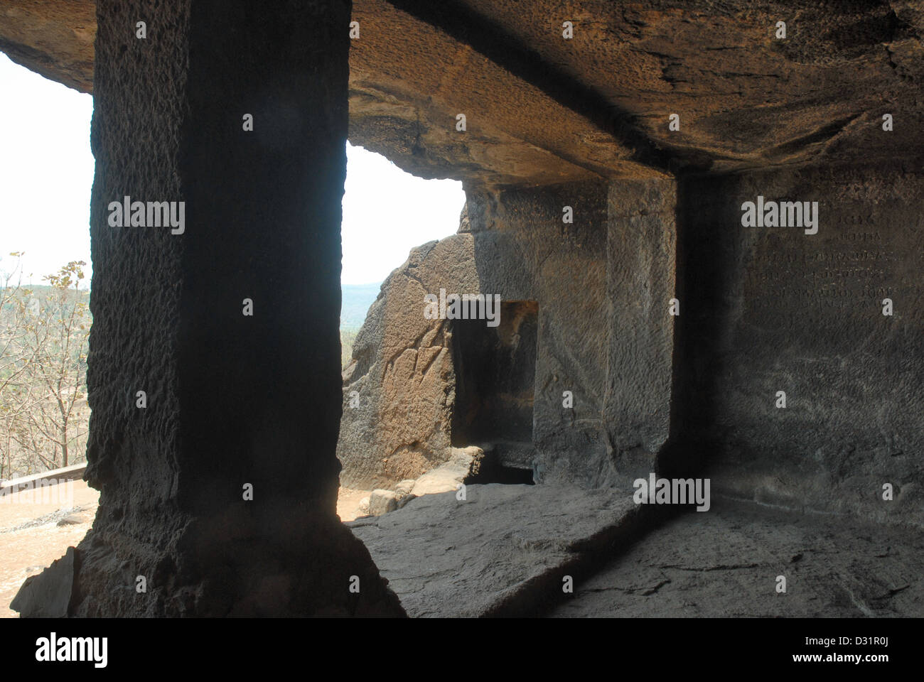 Kuda Caves. Kolaba district, Maharastra, India. Picture showing ...