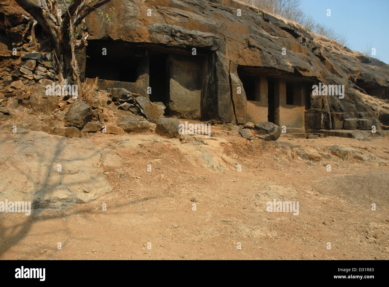 General-View of Cave 2 and 3 of the Lower Group, Kuda Caves, Kolaba ...