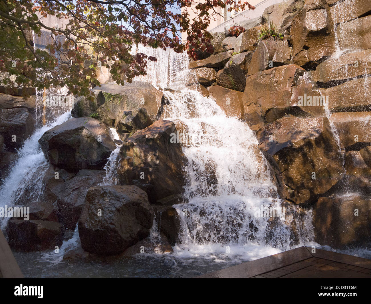 Waterfall in the City of Seattle Washington State USA Stock Photo - Alamy