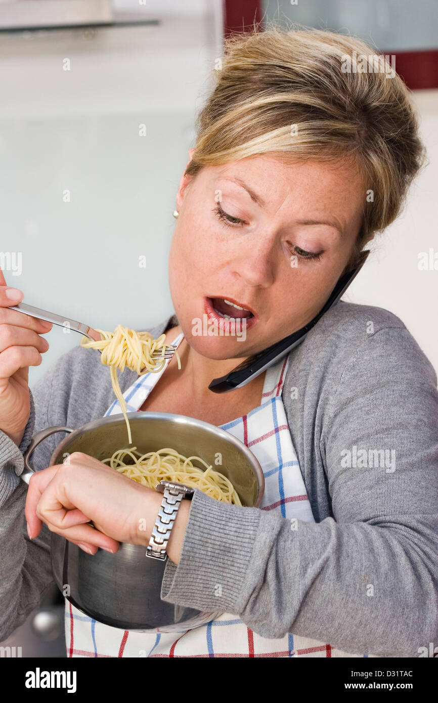 Woman Eats Noodle High Resolution Stock Photography and Images - Alamy