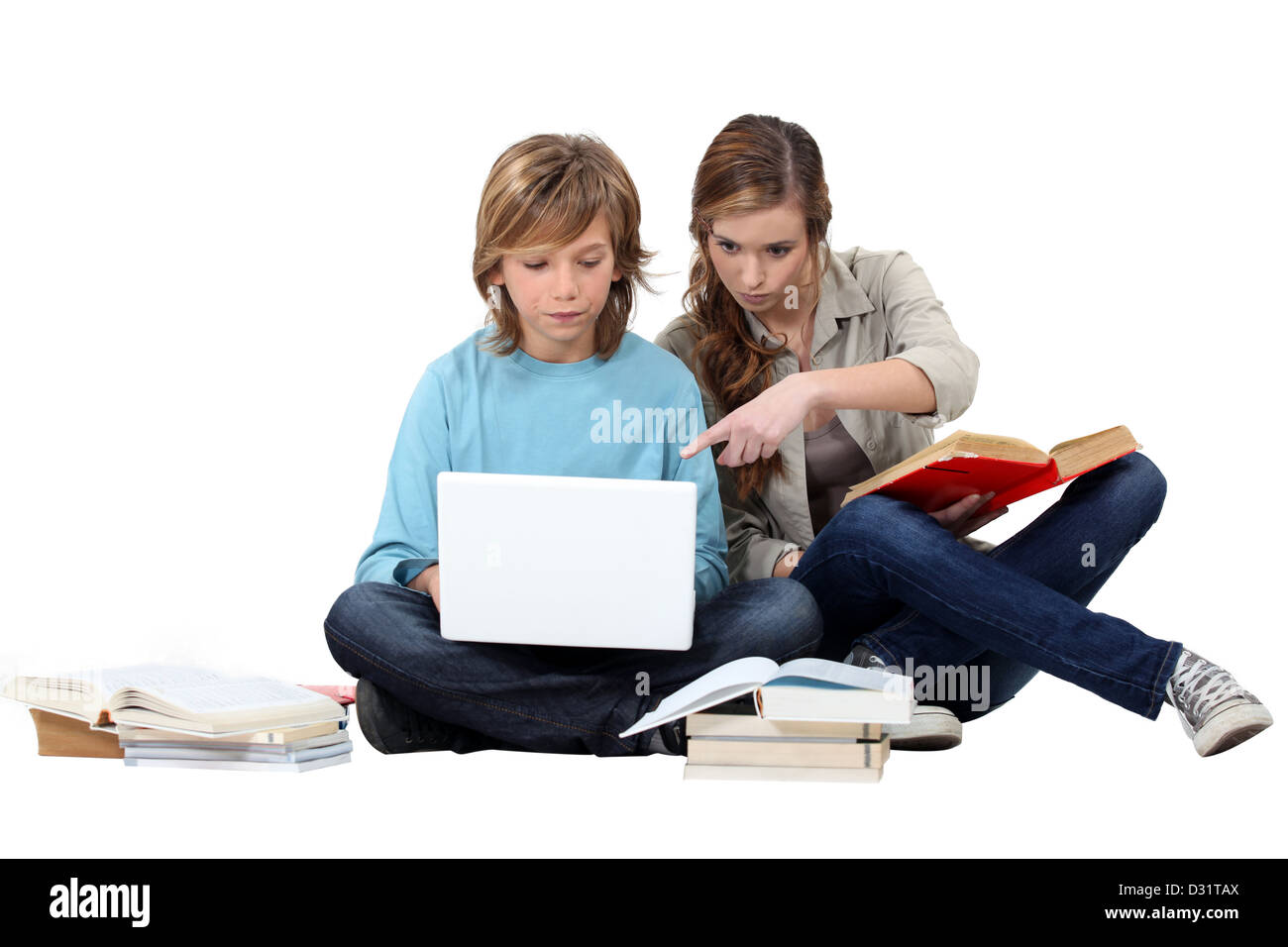 Studying at home Stock Photo - Alamy