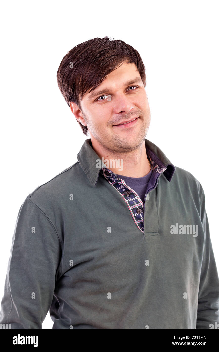 Closeup portrait of a young man isolated on white background Stock ...