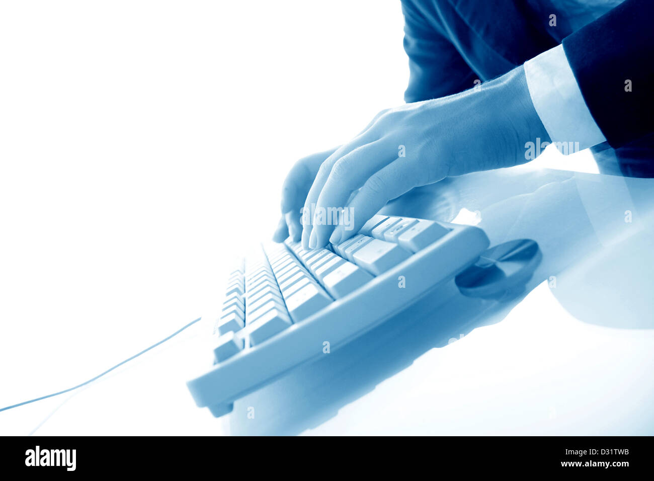 girl hands typing on keyboard macro close up Stock Photo - Alamy