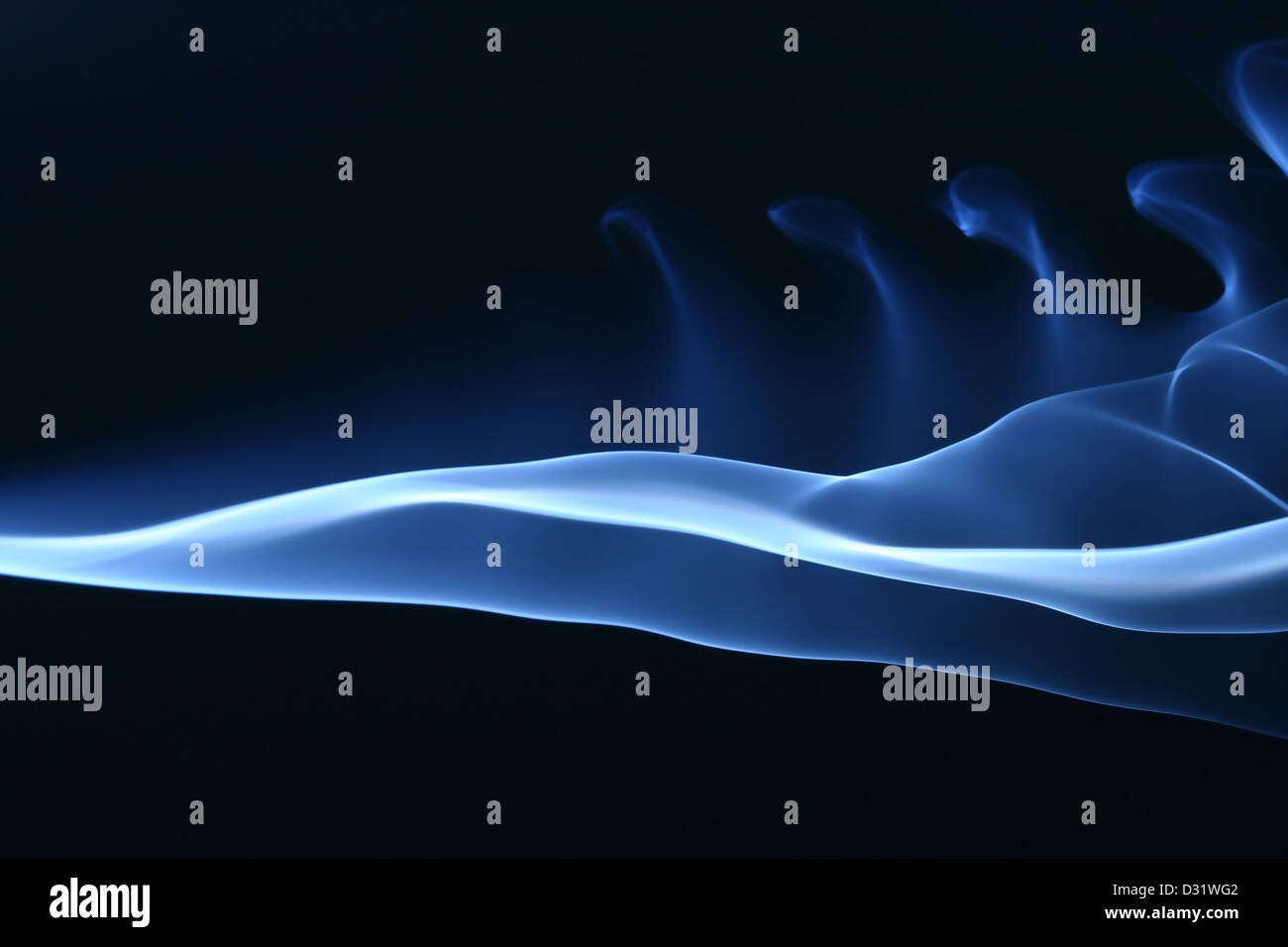 blue smoke on black background Stock Photo - Alamy