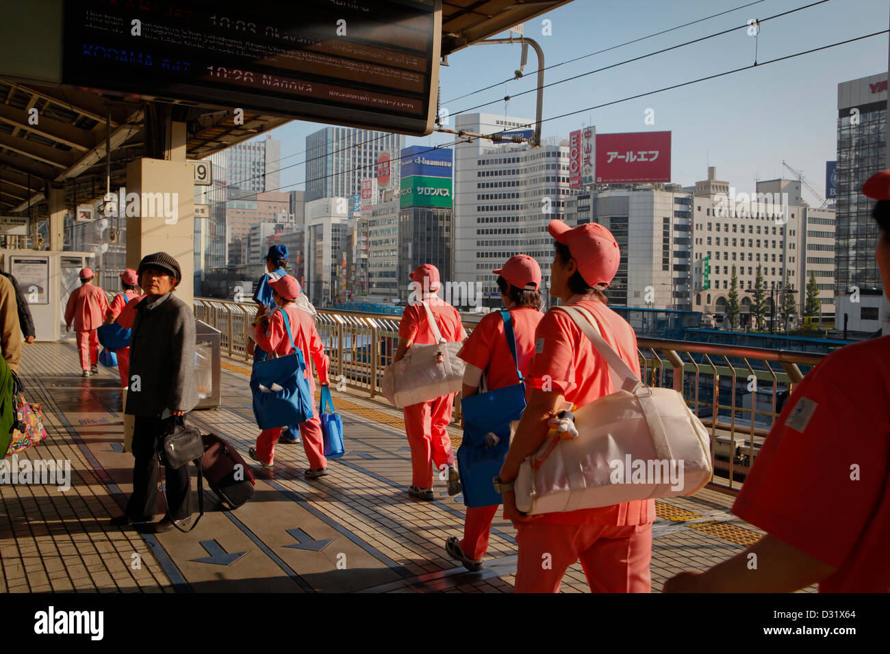 High Speed Rail service crew Stock Photo - Alamy