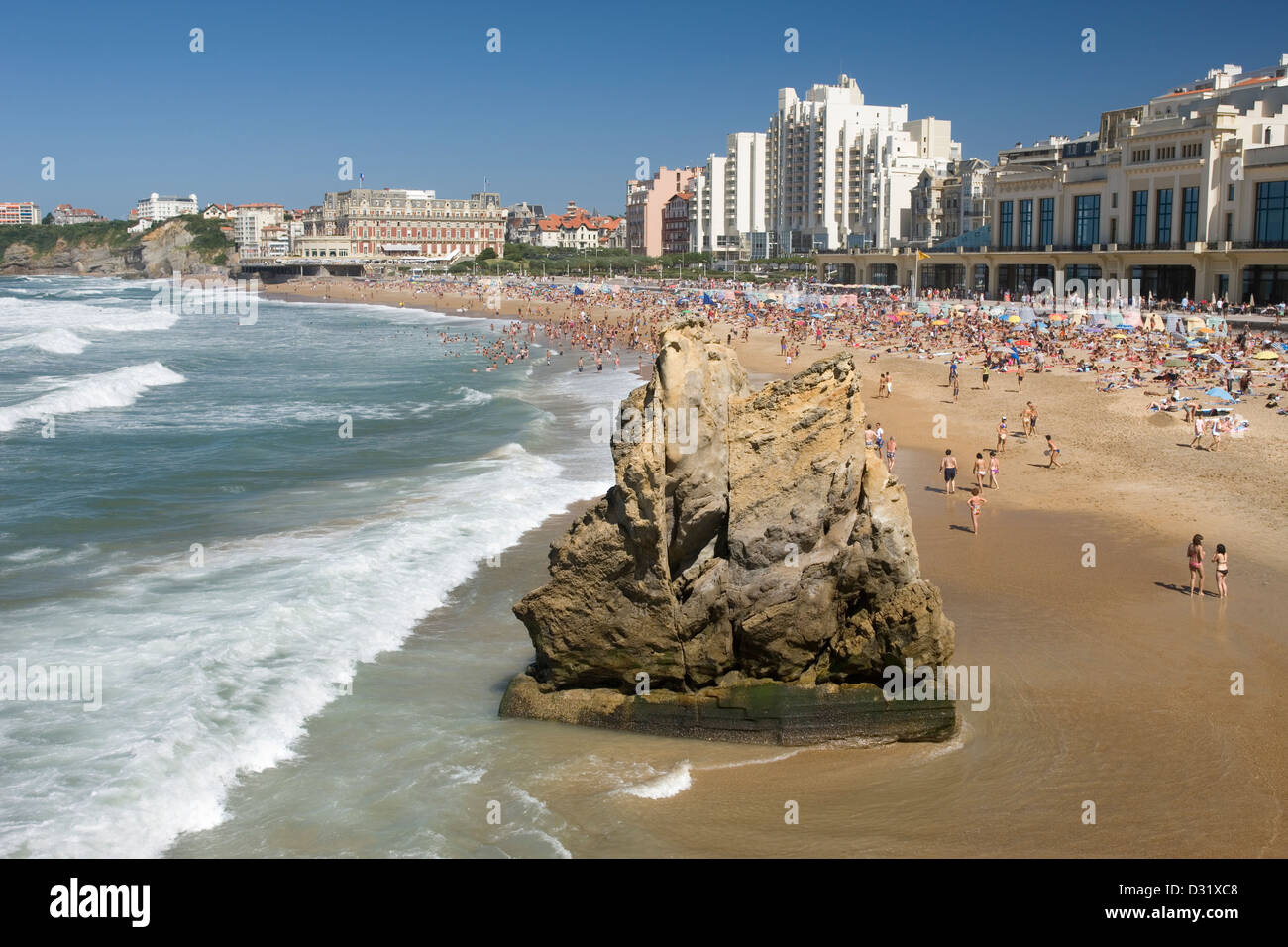 LA GRANDE PLAGE BEACH BIARRITZ PYRENEES ATLANTIQUES AQUITANE FRANCE ...