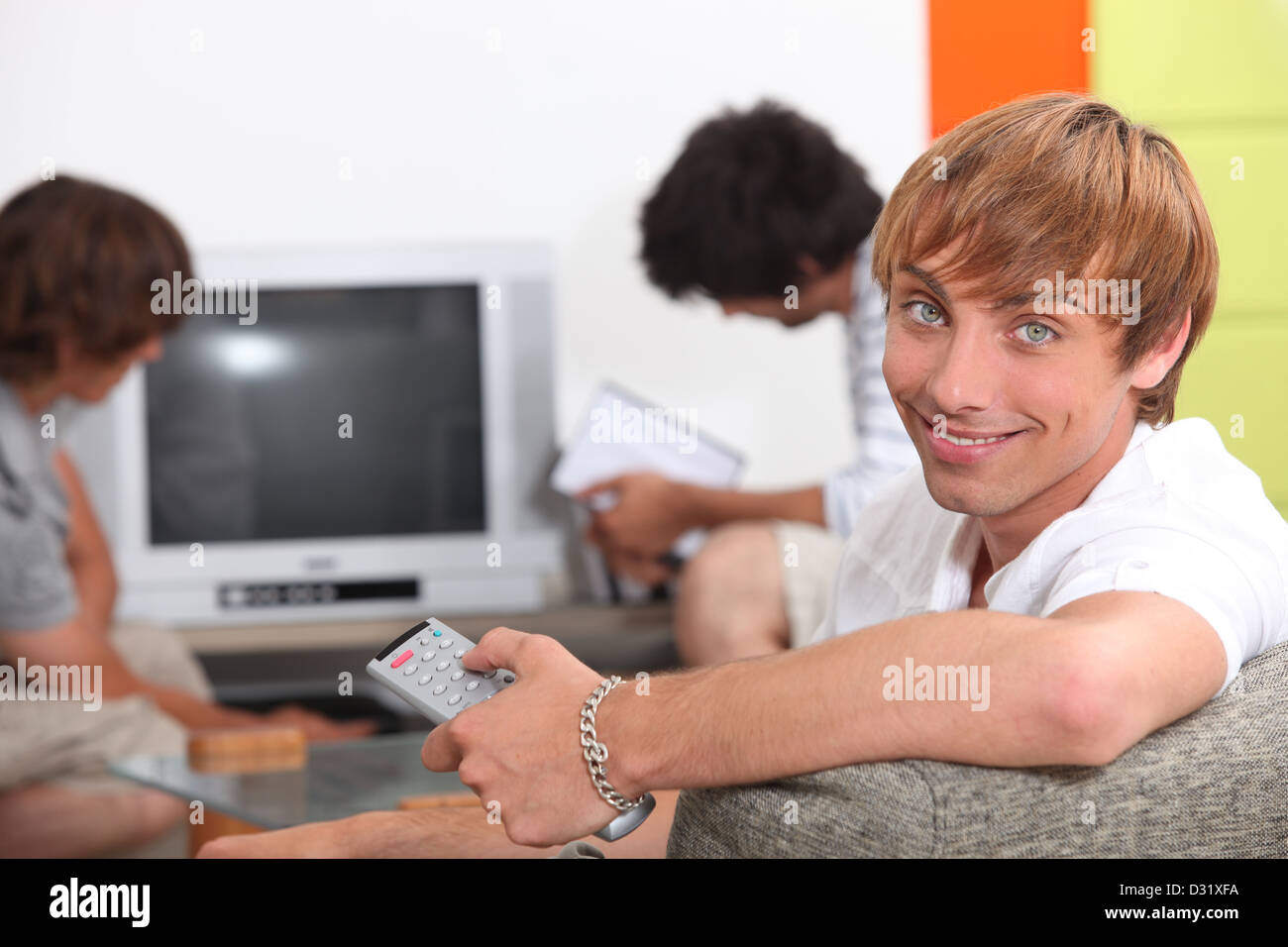 Friends at home Stock Photo - Alamy