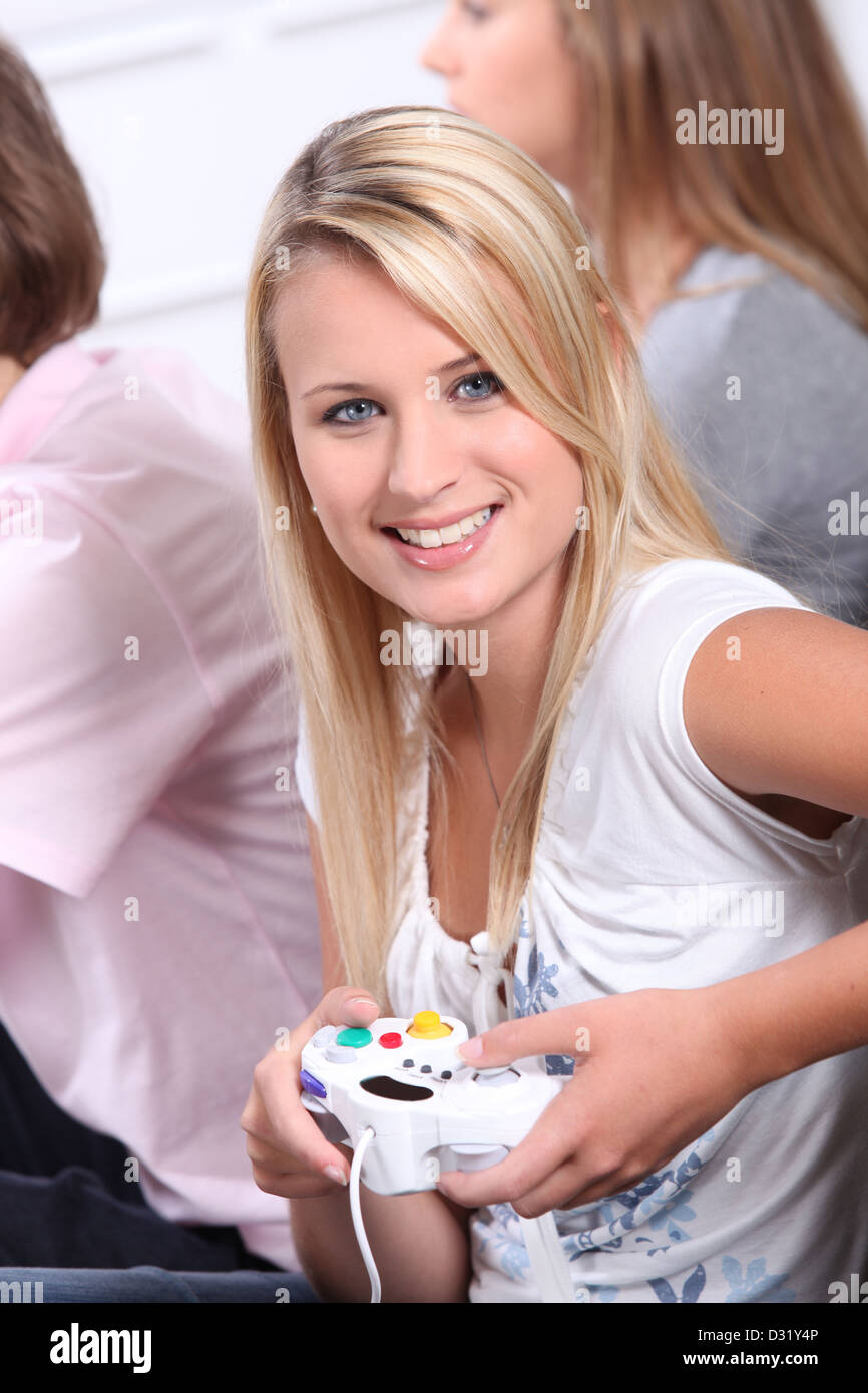 Boys playing computer games Stock Photo - Alamy