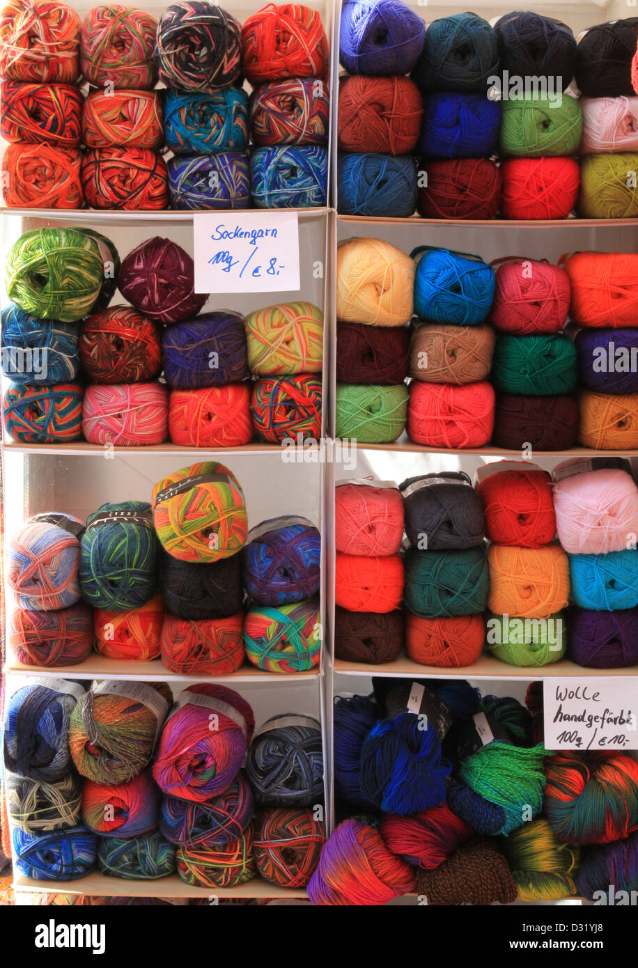 Wool balls for sale in Germany Stock Photo - Alamy