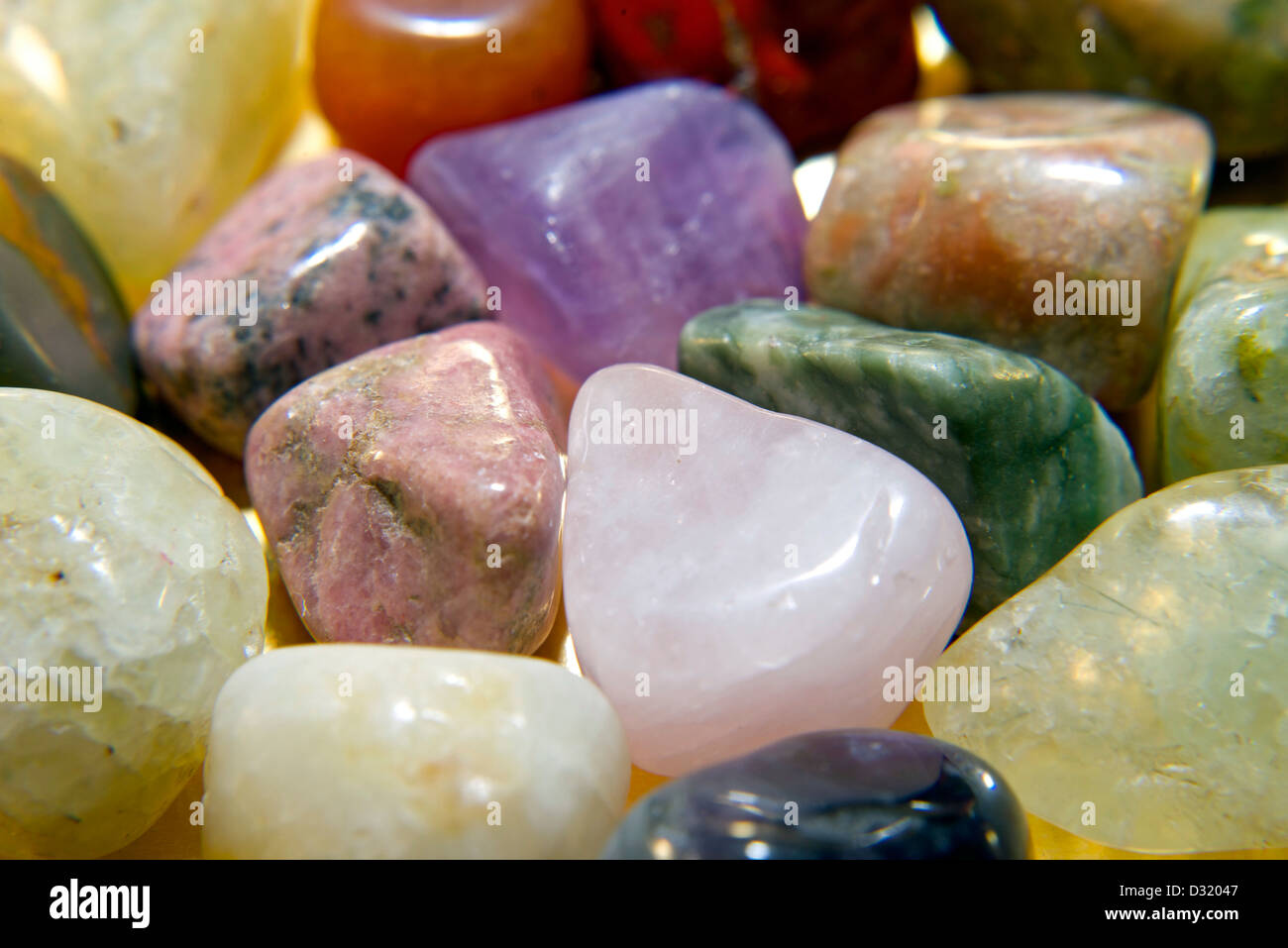 Semiprecious gemstones of various colors Stock Photo - Alamy