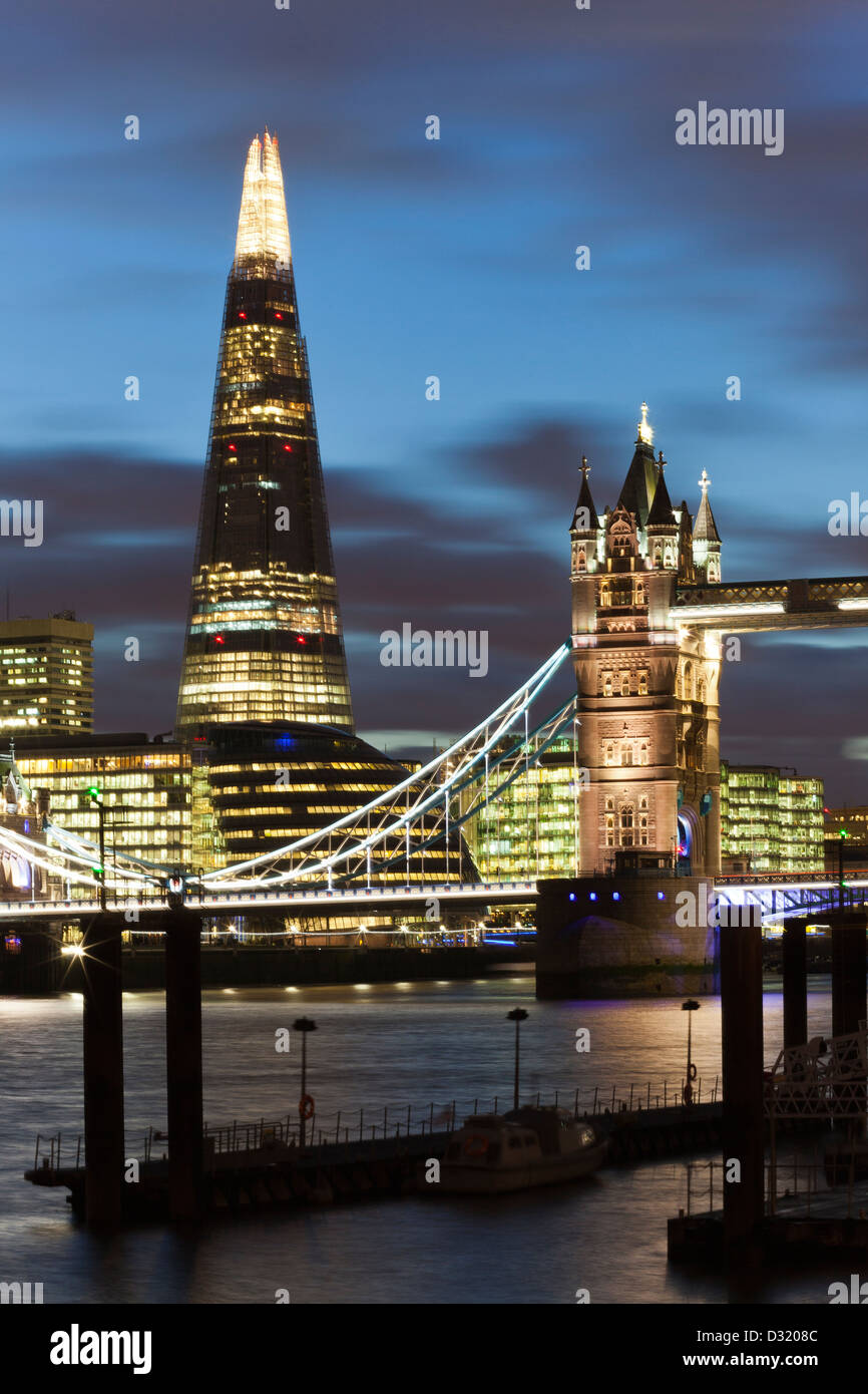 Shard night sky london bridge hi-res stock photography and images - Alamy