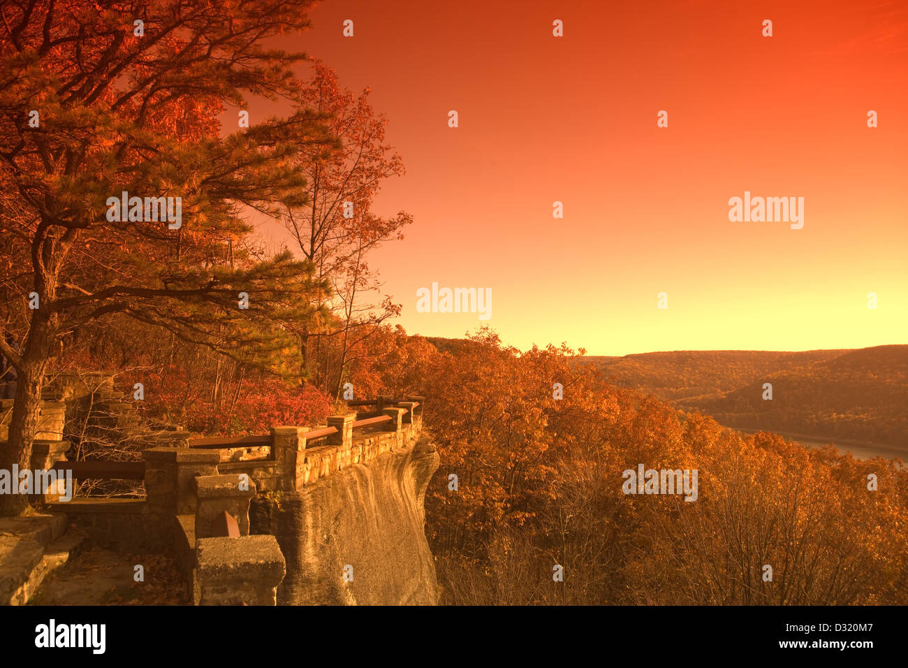 FALL FOLIAGE KINZUA OVERLOOK ABOVE ALLEGHENY RESERVOIR ALLEGHENY ...