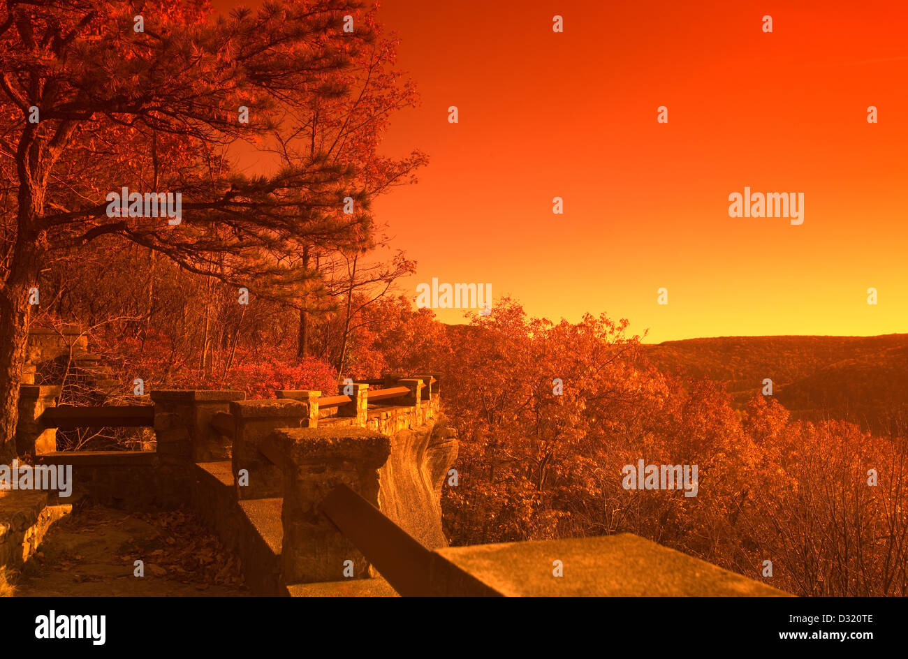 FALL FOLIAGE KINZUA OVERLOOK ABOVE ALLEGHENY RESERVOIR ALLEGHENY ...