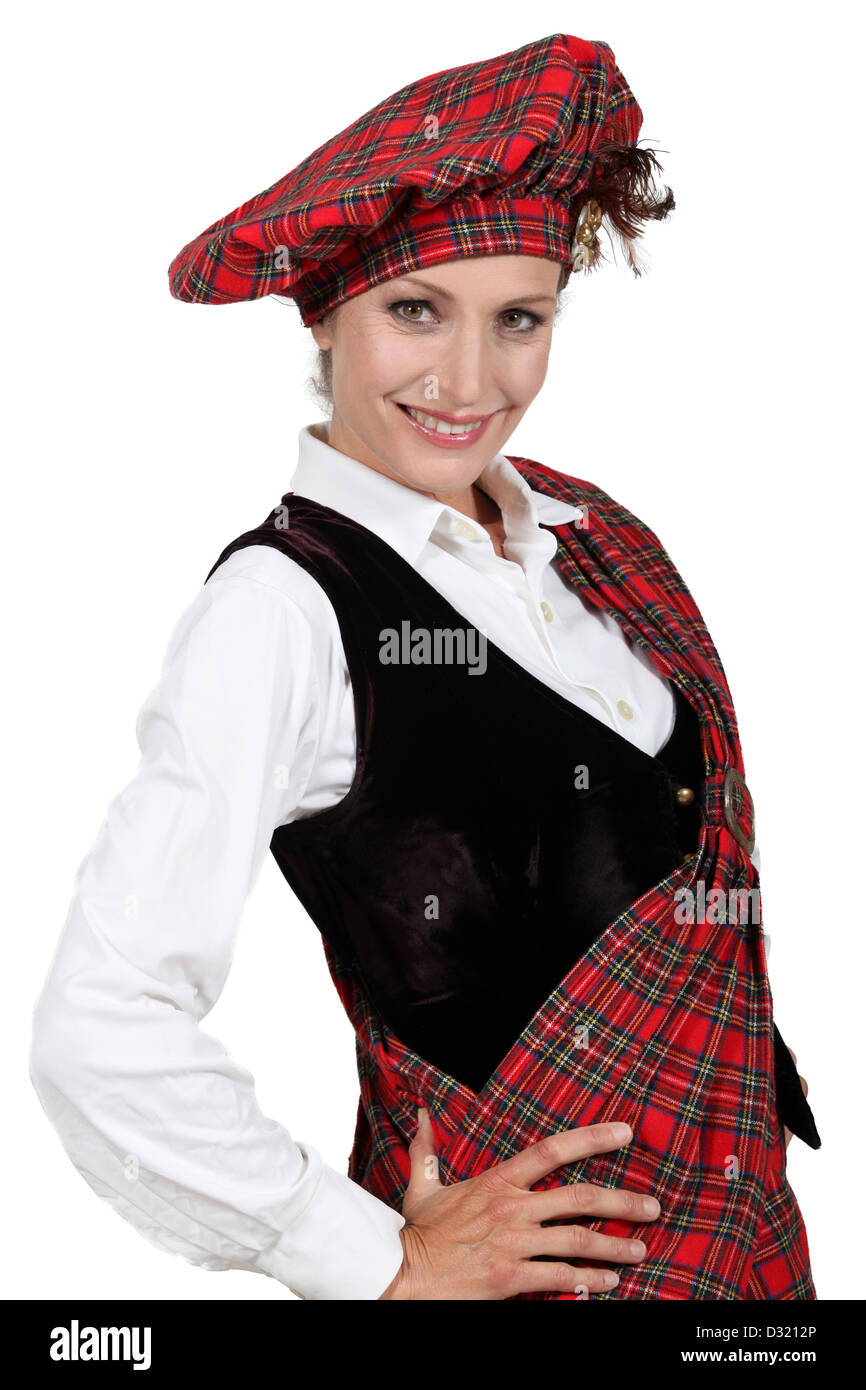 woman in Scottish costume Stock Photo - Alamy